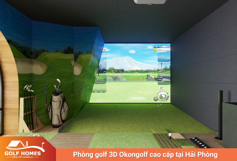 Thi công phòng golf 3D độc đáo cho Tổng Giám Đốc công ty vận tải tại Hải Phòng - Golf Homes